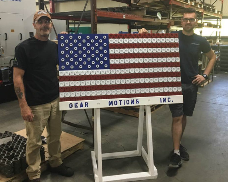 Proud to be Made in America - See Our Custom Gear Flag - Gear Motions